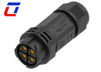 China Red IP67 Power Cable Connector 500V 40A Soldering Type Male Female Connector 4 Pin for sale