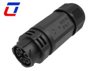 China 5 Pin Waterproof Cable Connector Male Female Round Outdoor Power Connector 300V for sale
