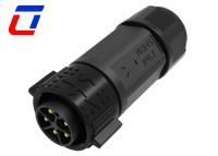 China 5 Pin Waterproof Cable Connector Male Female Round Outdoor Power Connector 300V for sale