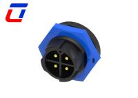 China Cable Female 4 Pin LED Waterproof Connector M19 Panel Mount Waterproof Connector for sale