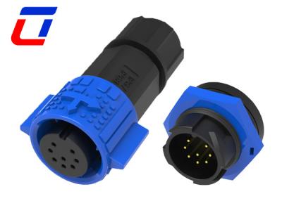 China Signal 5A Quick Lock Waterproof Circular Connector 8 Pin M19 For LED for sale