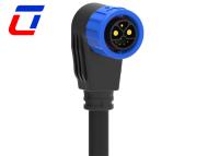 China M23 90 Degree molded cable connectors 2+1+5 Pin Push Lock Waterproof Connector for sale