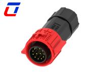 China IP67 M19 Push Lcok 12 Pin Waterproof Data Connector Plastic PA66 for sale