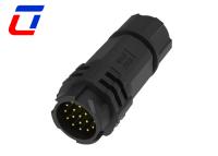 China PA66 Material Waterproof Wire To Wire Plug Connectors 18 Pin Push Lock for sale