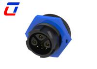 China Push Lock Waterproof Data Cable Connector 3 Pin Power 4 Pin Panel Mount Connector for sale