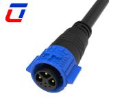 China Push Lock Waterproof Data Cable Connector 3 Pin Power 4 Pin Panel Mount Connector for sale