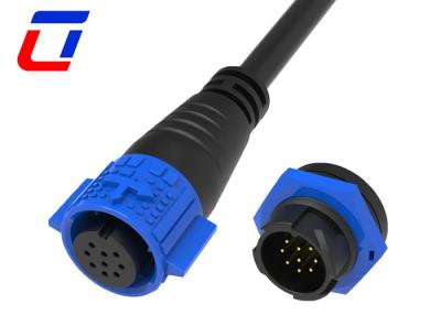 China 9 Pin Data Connector  M19 IP67 Waterproof Connector For LED for sale