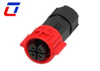 China Female Cable Round 4 Pin Waterproof Wire Connector Panel Mount M19 Push Locking for sale