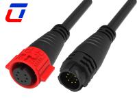 China 7 Pin 5A Push Lock Wire To Board Cable Connectors Waterproof Molded With Cable M19 for sale