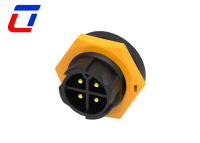 China 4PIN 10A Male Socket Female Plug Waterproof Power Cable Connector with Push Locking for sale