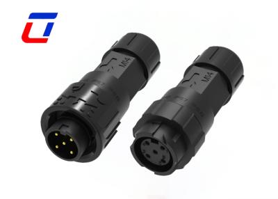 China 5 Pin Circular M19 PA66 300V Panel Mount Waterproof Connector for sale