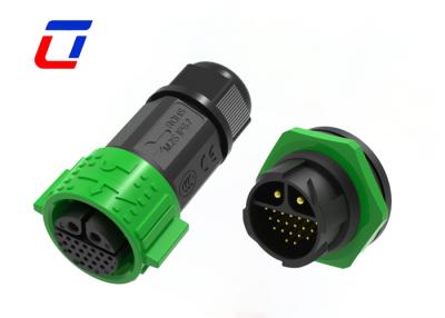 China Signal And Power Multi Connectors M25 2+20 Pin Waterproof 300 Volt Wire To Board for sale