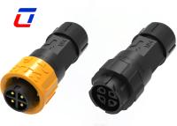 China 4 Pin LED Waterproof Connector M16 10A  PA66 Push Locking  Wire To Wire Connectors for sale