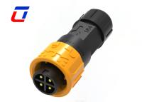 China 4 Pin LED Waterproof Connector M16 10A  PA66 Push Locking  Wire To Wire Connectors for sale
