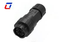 China 4 Pin LED Waterproof Connector M16 10A  PA66 Push Locking  Wire To Wire Connectors for sale