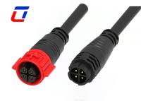 China M19  15A 4 Pin Wire To Wire Connector IP67  Push Lock Outdoor Power Connectors for sale
