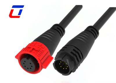 China Cable Male Female Connector 7 Pin M19 Plastic Data Connectors On Signal Transmission for sale