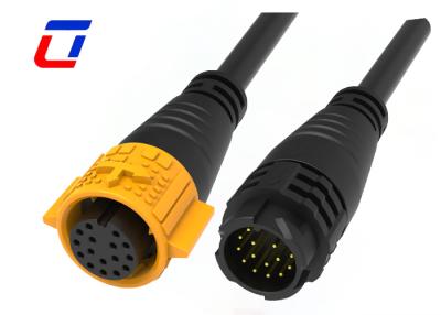 China M19 16 Pin Outdoor Waterproof Cable Connector IP67 500V  Quick Lock Male Female Connector for sale