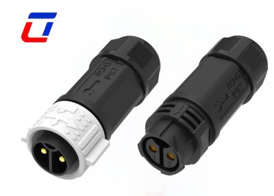 China M25 2 Pole Cable Connector 50A 500V Waterproof Power Connector Wire To Wire for sale