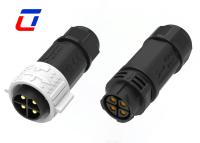 China PA66 M25 4 Pin Power Connector OEM Push Pull Cable To Cable Connectors for sale