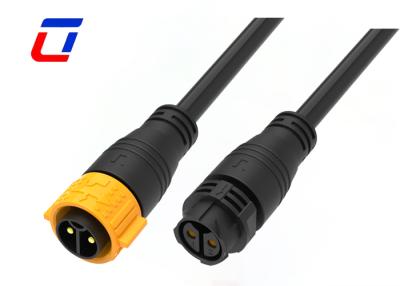 China 50A M25 2 Pin Male Female Connector 500V Molded Cable Brass Gold-Plated Connector for sale