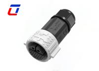 China IP67 M25 Gold Plated Wire Connectors 300V 2+20 Pin Plug Socket Connector for sale