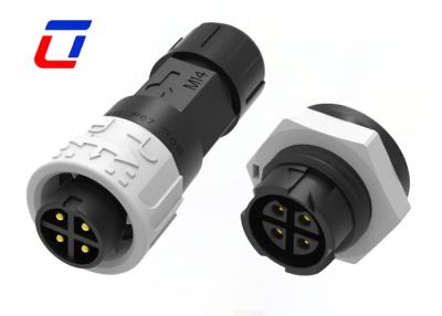 China Circular Panel Mount Connector 4Pin M16 IP67 10A Wire Connectors Waterproof for sale