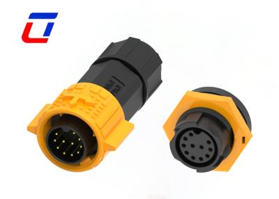 China M19 11Pin IP67 Panel Mount Connector Push Pull Industrial Plug Socket For Data for sale