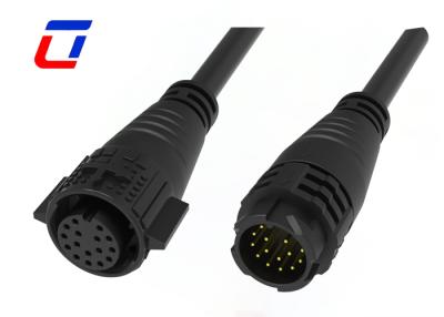 China PA66 16 Pin Round Connector M19 Male And Female Push Lock Wire To Wire Connectors for sale