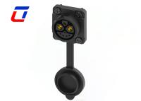 China M23 90 Degree molded cable connectors 2+1+5 Pin Push Lock Waterproof Connector for sale