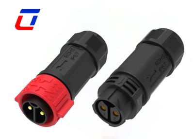 China M25 IP67 Connector 2 Pin 50A PA66 Wire To Wire Quick Lock Connectors For Power for sale