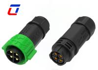 China M25 4 Pin IP67 Power Connector 50A Brass Push Locking Cable To Cable Waterproof Connectors for sale