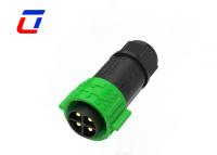 China M25 4 Pin IP67 Power Connector 50A Brass Push Locking Cable To Cable Waterproof Connectors for sale