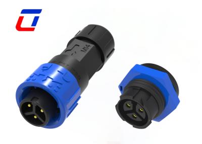 China 3Pin Waterproof Panel Mount Connector M16 Push Locking  Power Connector for sale
