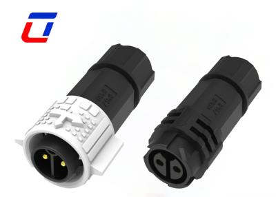 China 20A DC Waterproof Connector M19 2 Pin IP67 Plastic Circular Cable Connectors for sale