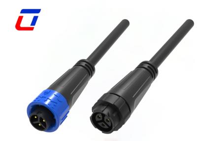 China M16 3 Pin Connector Male And Female 10A 300V Push Waterproof Cable Connector for sale