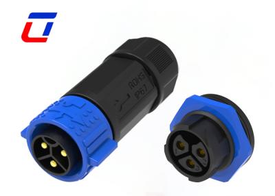 China M25 3 Pin Circular Power Connector Quick Lock High Current Plug And Socket Connectors for sale