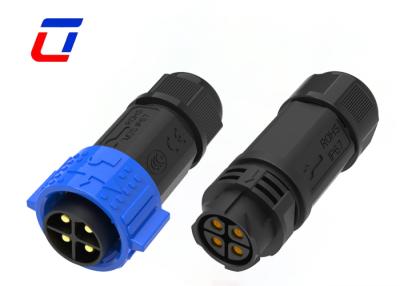 China PA66 M25 4 Pin Male To Female Connector 500V Push Lock Power Connector for sale