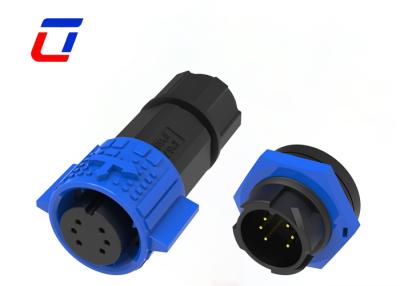 China M19 6 Pin Connector Male Female Nylon Water Tight Wire To Board Connectors for sale