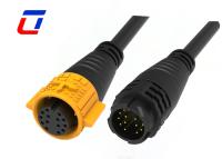 China M19 14 Pin Waterproof Wire Connector IP67 Signal Waterproof LED Connector for sale