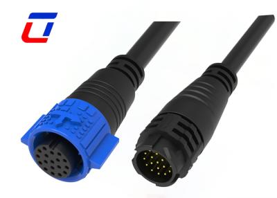 China M19 Water Tight Wire Connectors 18 Pin Push Lock Connector IP67 Signal Transmission for sale
