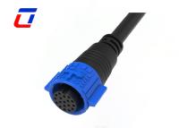 China M19 Water Tight Wire Connectors 18 Pin Push Lock Connector IP67 Signal Transmission for sale