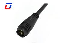 China M19 Water Tight Wire Connectors 18 Pin Push Lock Connector IP67 Signal Transmission for sale