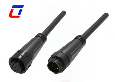China M16 300 Volt Waterproof Wire Connectors IP67 8 Pin Data Connector For LED Control for sale