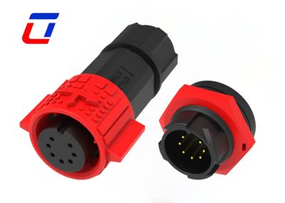 China 300V M19 Round IP67 Waterproof 7 Pin Plastic Male Female Connectors For Control Systems for sale