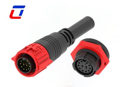 China M19 Low 5A  Waterproof Connector Best 12 Pin Brass Gold-Plated Connector Wire To Board for sale