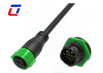 China M25 Waterproof Landscape Lighting Connectors 22 Pin Male To Female Cable Connectors for sale