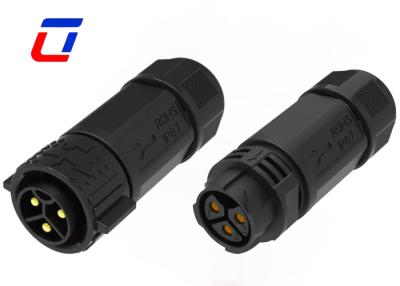 China M25 3 Pin 50A Male To Female Connector IP67 Waterproof Electrical Connectors 600V for sale