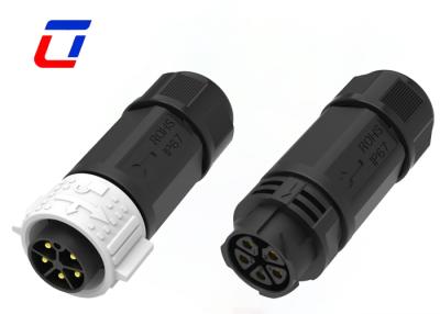 China Outdoor M25 5 Pin Waterproof Connector Push Male Female Connector 20A For Power for sale
