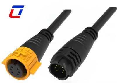 China M19 Male To Female Cable Connectors OEM 6 Pin Waterproof 300V Connector For Data for sale